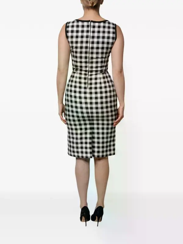 Dolce & Gabbana Gingham Check Sleeveless Midi Dress