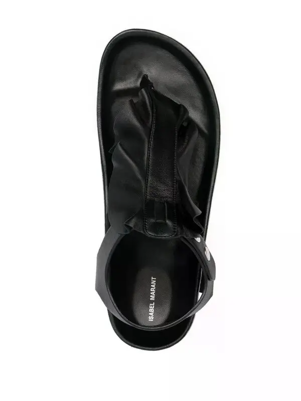 Isabel Marant Étoile Leather Ruffle-trim Sandals