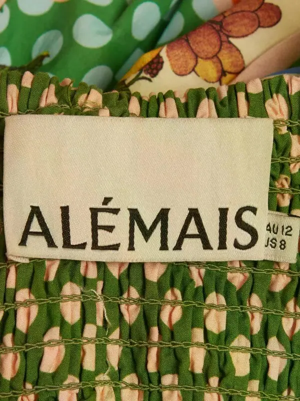 ALEMAIS Lemonis-print Midi Dress