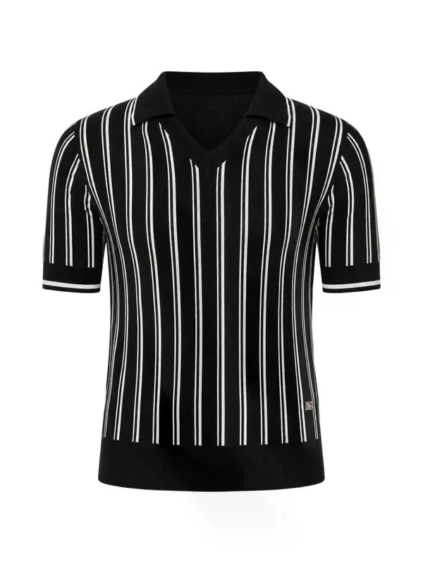 Dolce & Gabbana Striped-pattern V-neck T-shirt