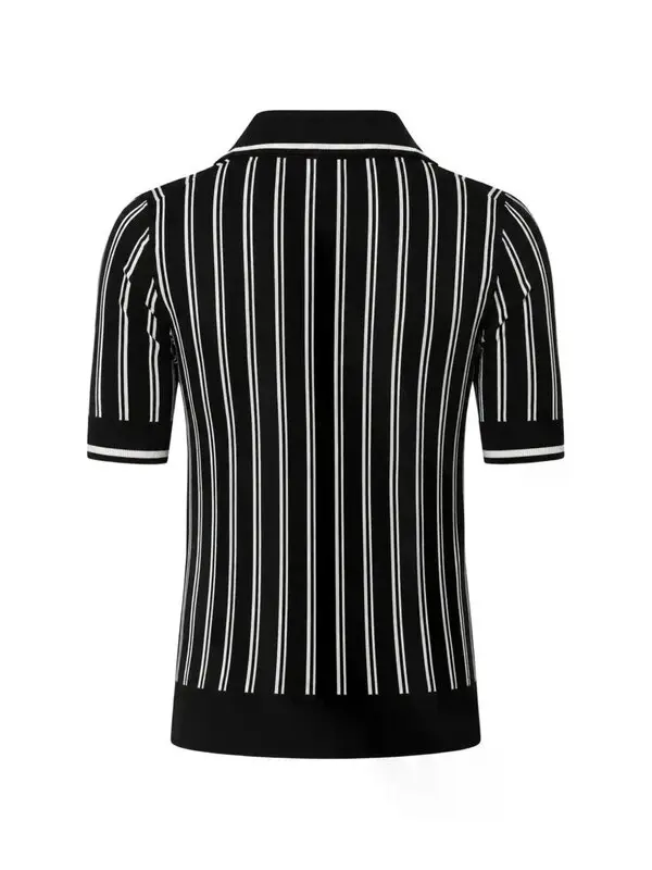 Dolce & Gabbana Striped-pattern V-neck T-shirt