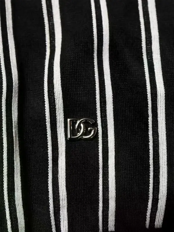 Dolce & Gabbana Striped-pattern V-neck T-shirt