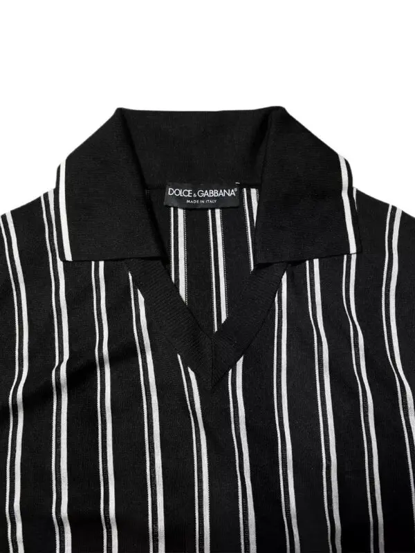 Dolce & Gabbana Striped-pattern V-neck T-shirt