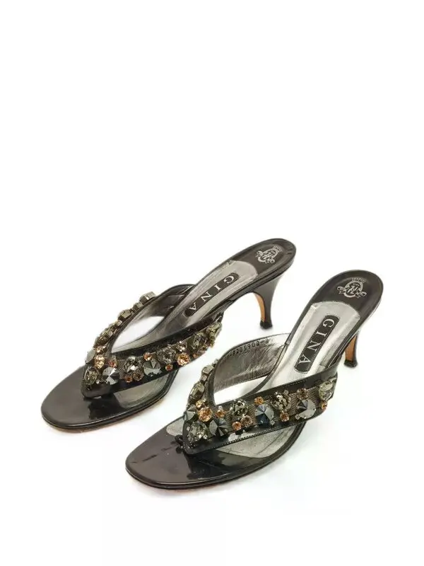 GINA Crystal-embellished Heeled Sandals