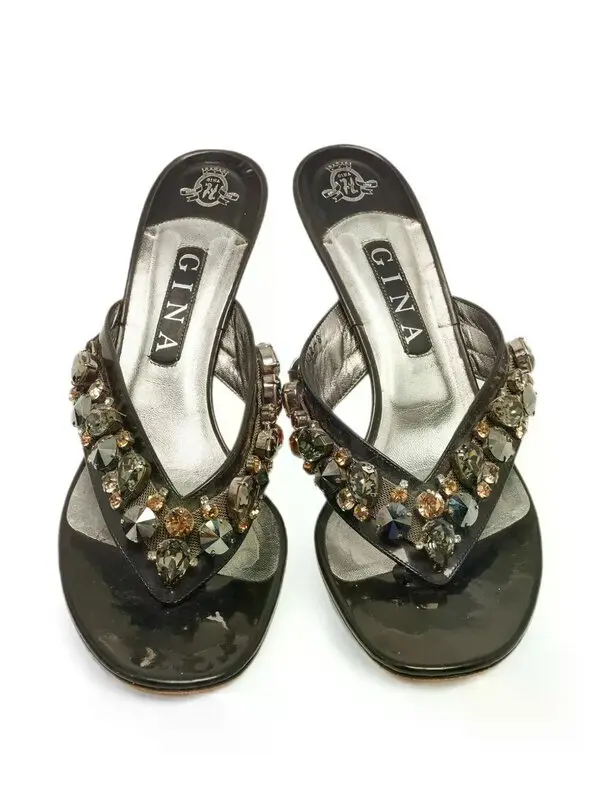 GINA Crystal-embellished Heeled Sandals