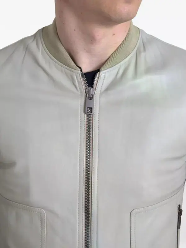 Dolce & Gabbana Leather Bomber Jacket
