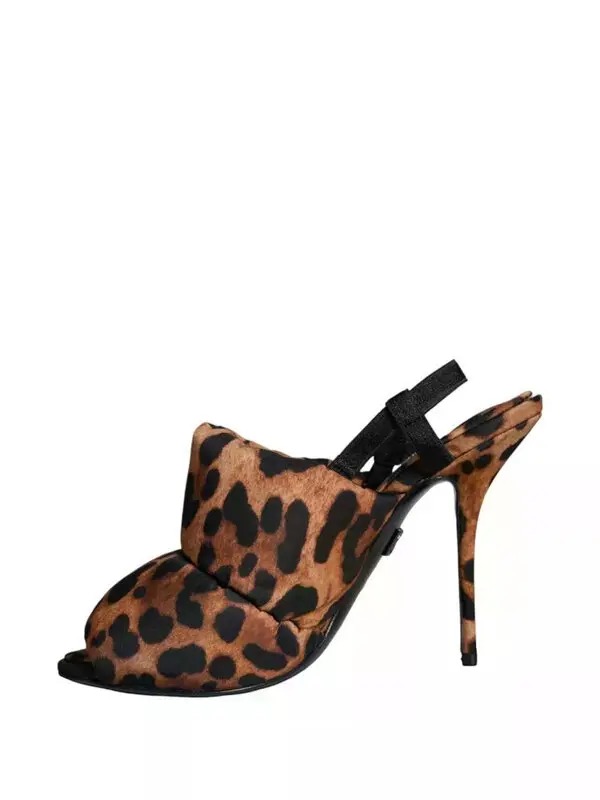 Dolce & Gabbana Keira Leopard-print Quilted Sandals