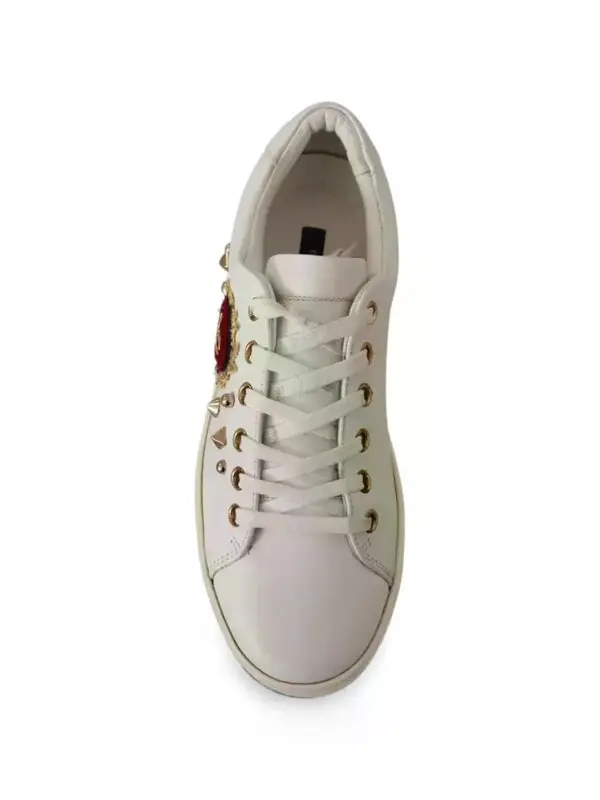 Dolce & Gabbana Stud-embellished Leather Sneakers
