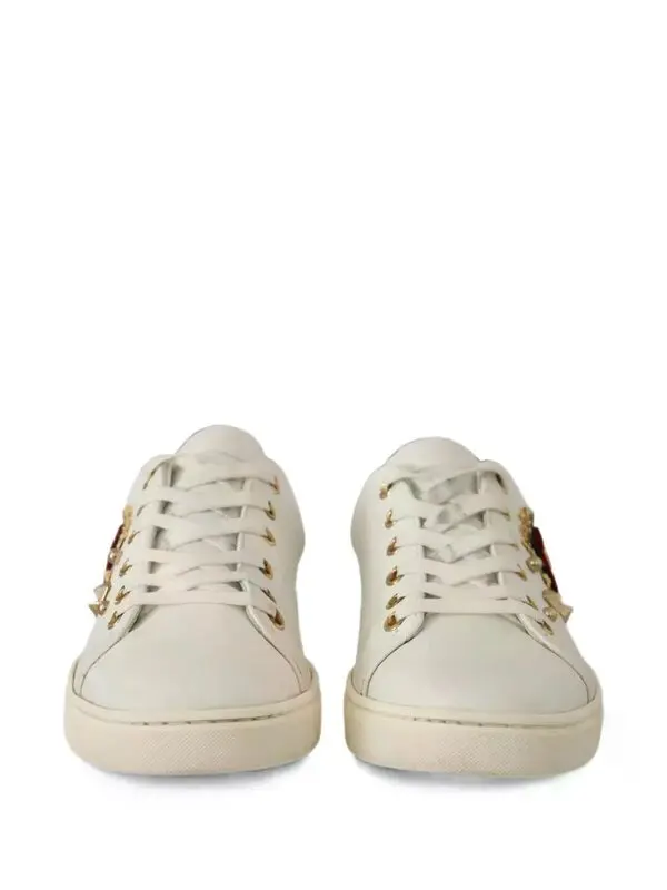 Dolce & Gabbana Stud-embellished Leather Sneakers