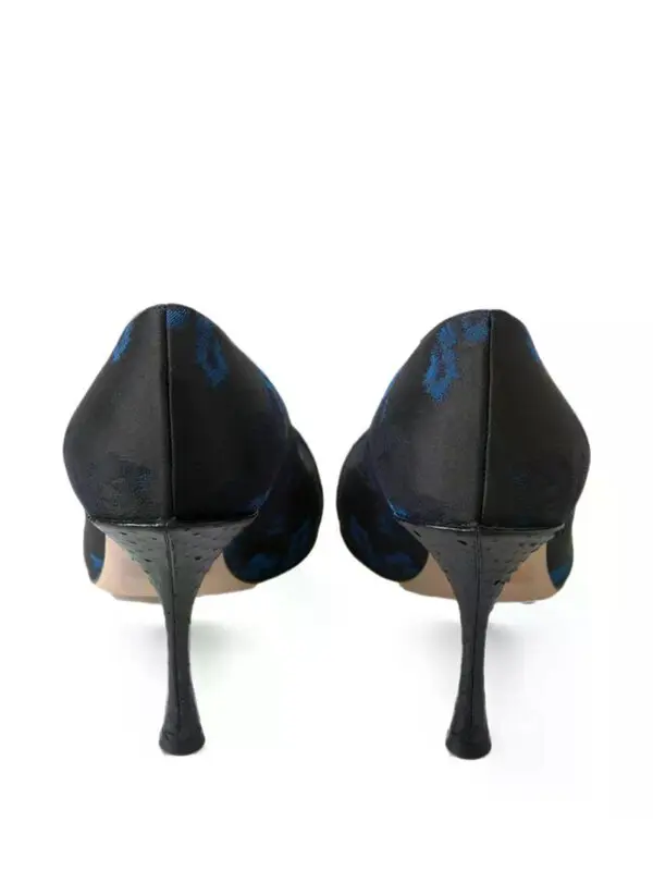 Dolce & Gabbana Floral Brocade Crystal Buckle Pumps