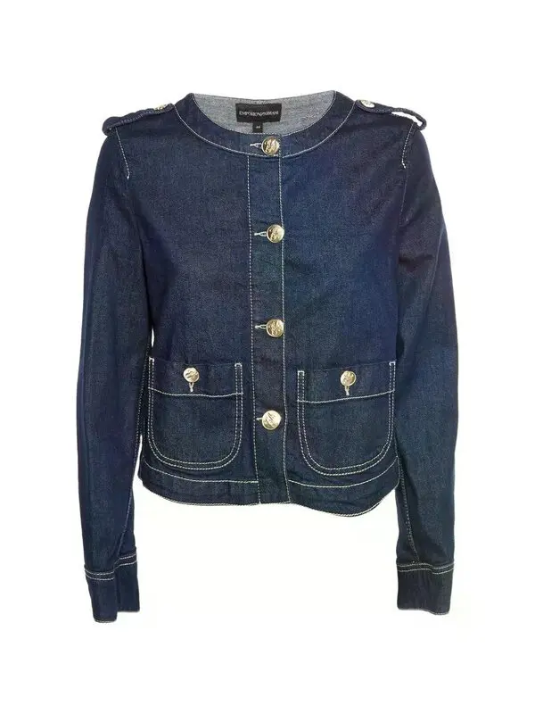 Emporio Armani Denim Jacket With Contrast Stitching