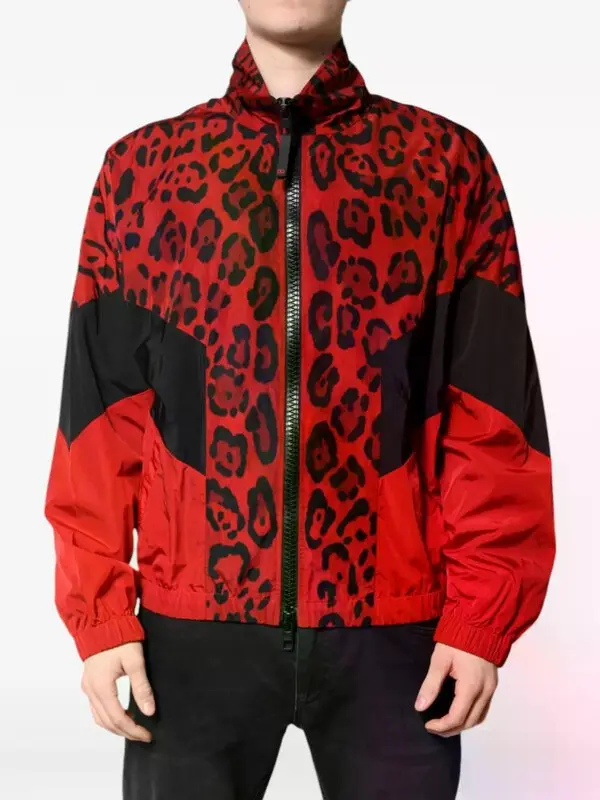 Dolce & Gabbana Leopard Print Bomber Jacket