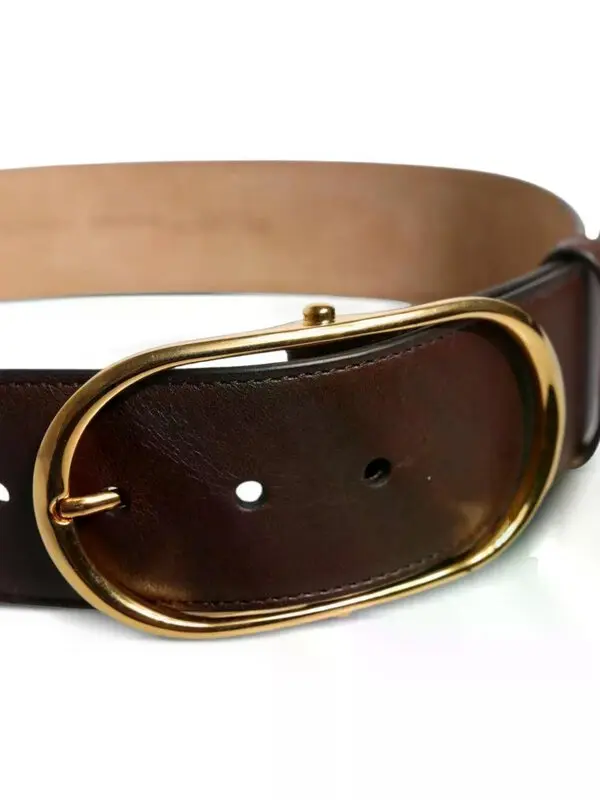 Dolce & Gabbana Oval Buckle Leather Belt