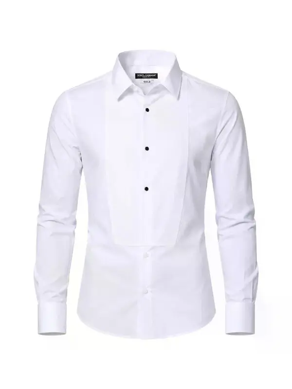 Dolce & Gabbana Bib-front Poplin Shirt