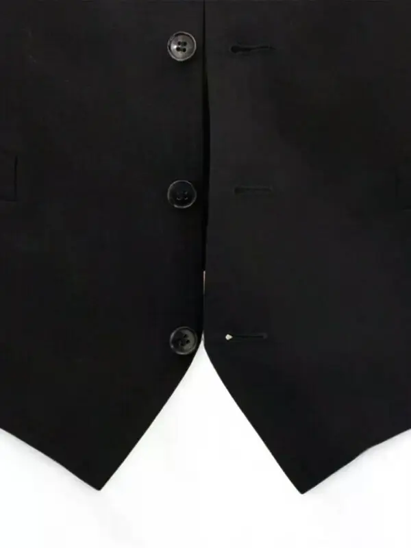 Dolce & Gabbana Pointed Hem Waistcoat - Black