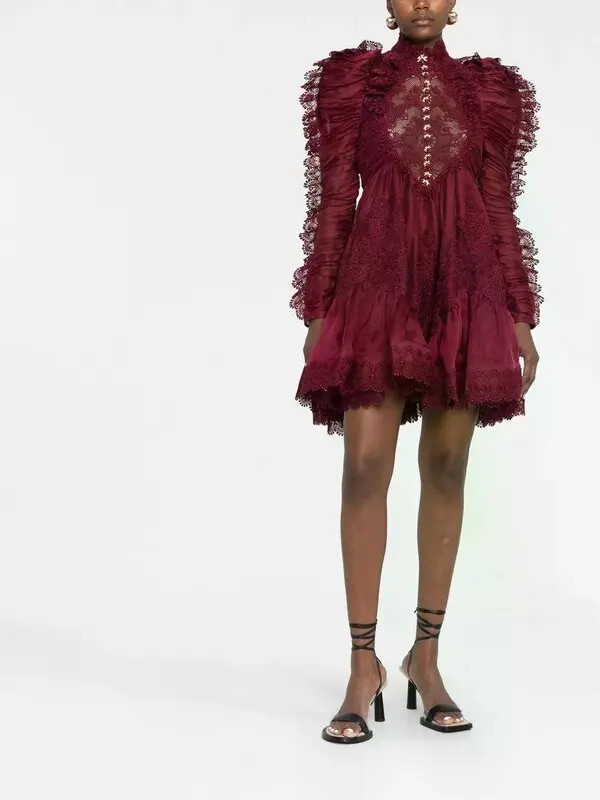 Zimmermann Kaleidoscope Doily-ruffle Mini Dress