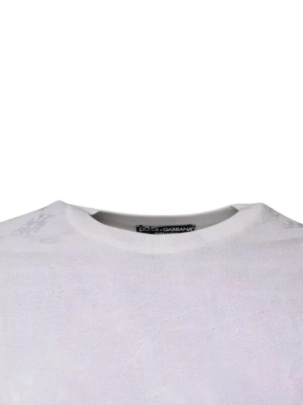 Dolce & Gabbana Embossed Crew-neck Sweater