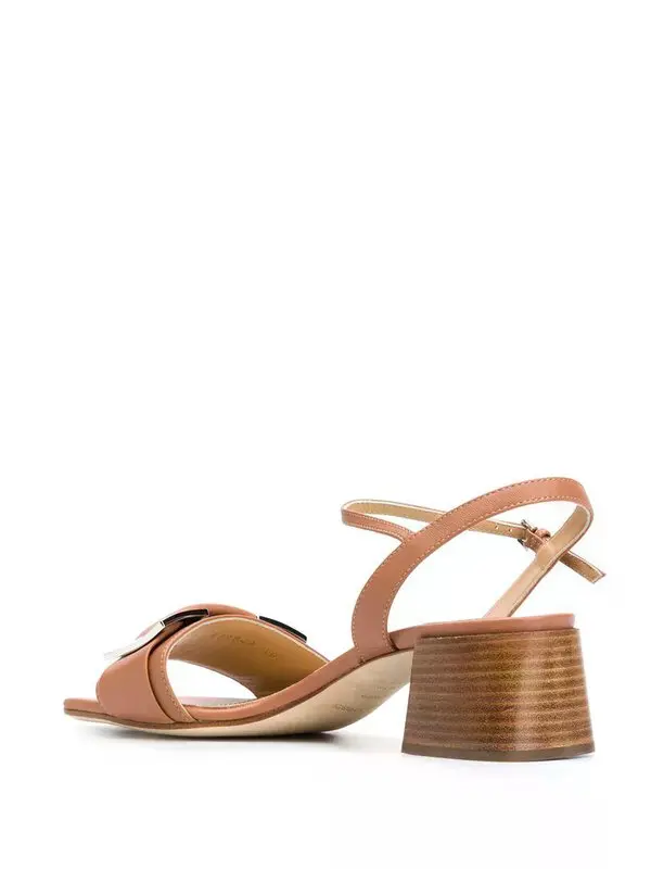 SERGIO ROSSI Block Heel Sandals With Ankle Strap