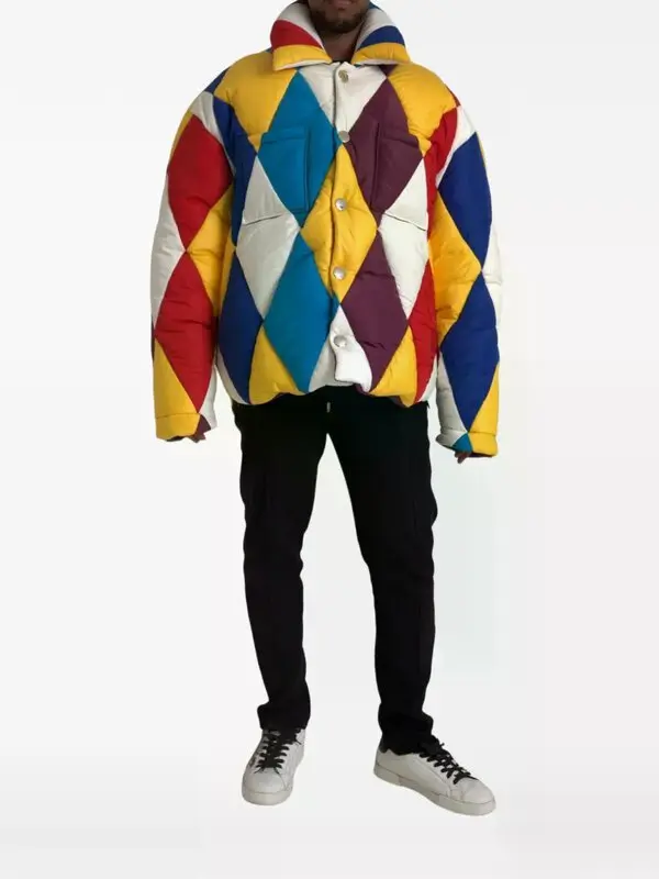 Dolce & Gabbana Diamond-pattern Puffer Jacket