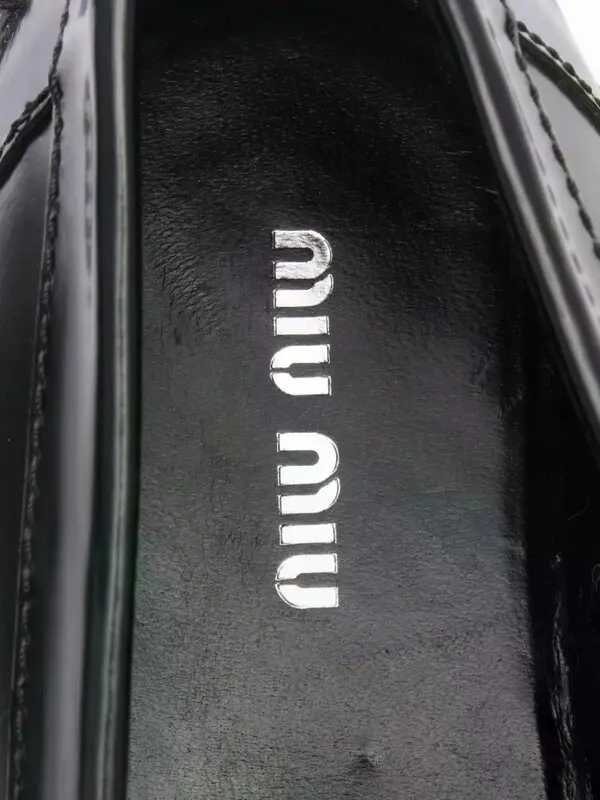 Miu Miu 2010s Leather Penny Loafers