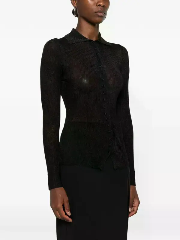 DONDUP Ribbed Knit Long-sleeve Shirt