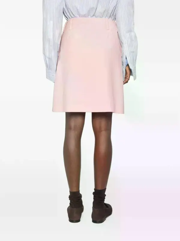 Miu Miu Belted Pleated Mini Skirt
