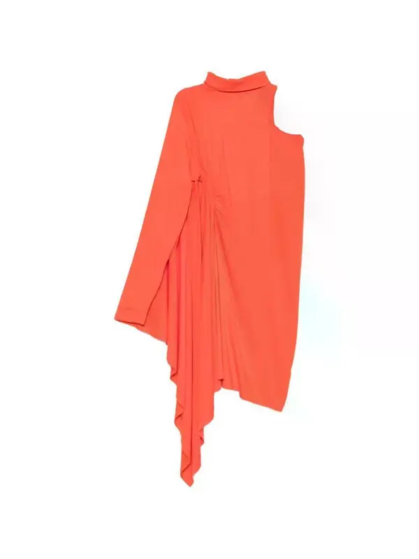 Balenciaga One-shoulder Draped Mini Dress