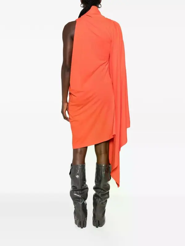 Balenciaga One-shoulder Draped Mini Dress