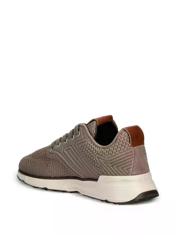 Gant Lace-up Sneakers With Textured Knit And Chunky Sole
