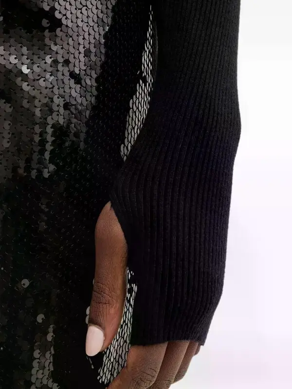 HAVEONE Ribbed V-neck Top With Integrated Collar And Detachable Sleeves