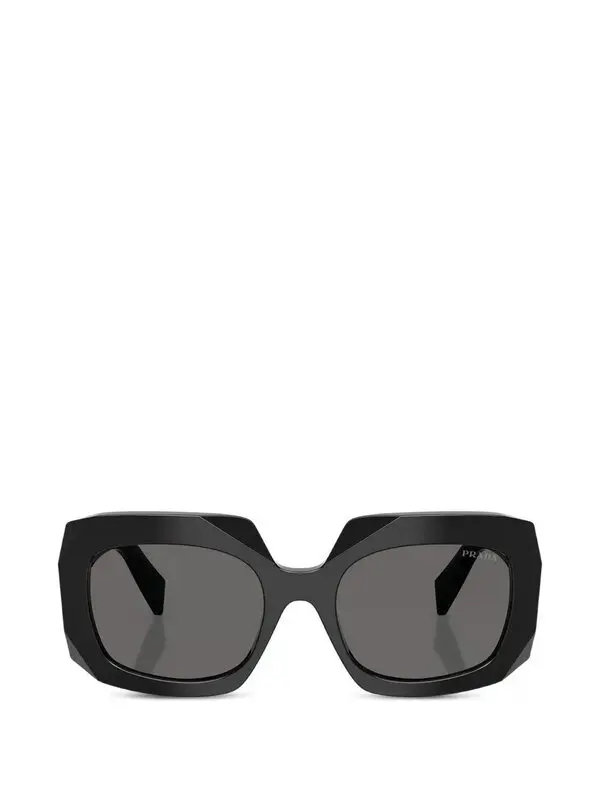 Prada Symbole Geometric-frame Sunglasses - Black