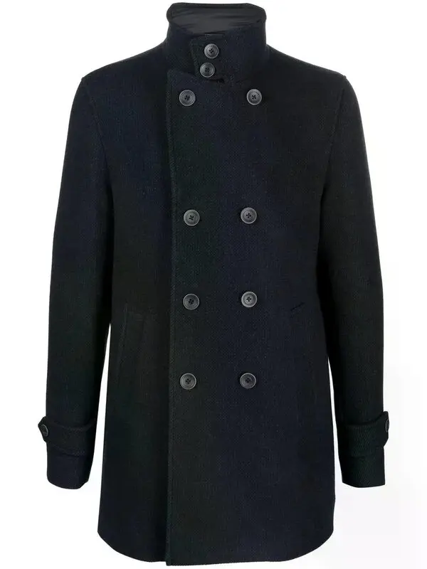 Herno Double-breasted Wool Blend Coat