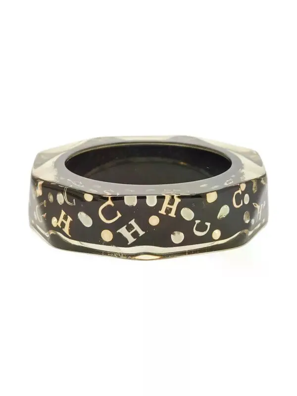 Carolina Herrera Resin Bracelet With Ch Logo - Black