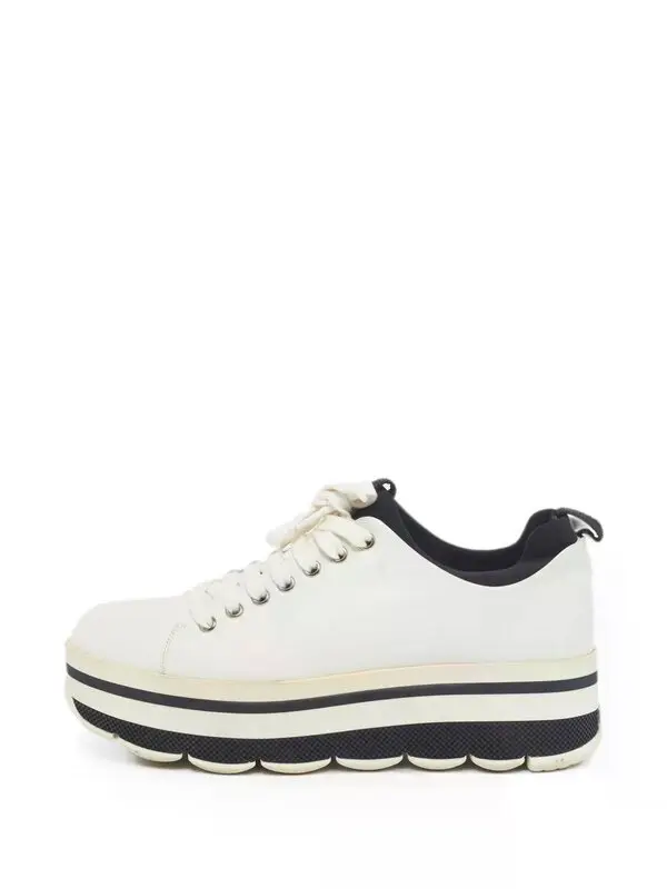 Prada Platform Lace-up Sneakers
