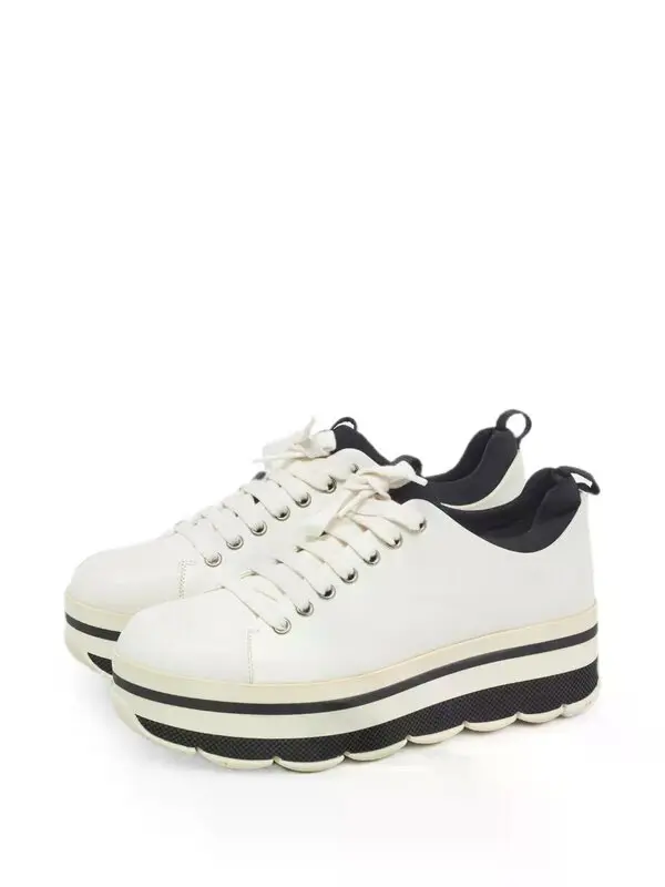 Prada Platform Lace-up Sneakers