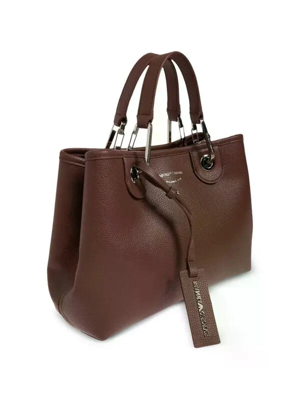 Emporio Armani Logo Print Tote Bag - Brown