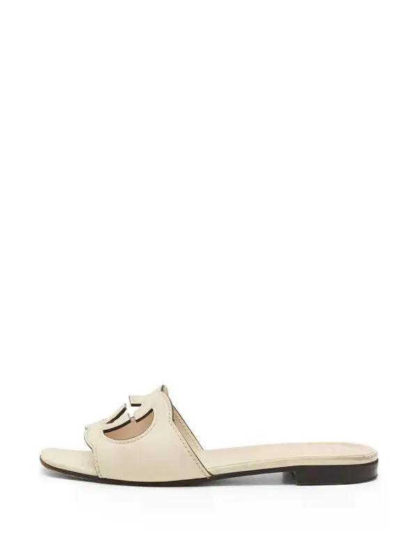Gucci Interlocking Gg Cut-out Flat Slides