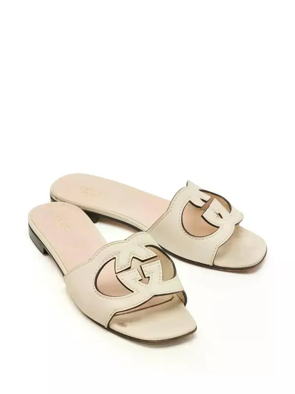 Gucci Interlocking Gg Cut-out Flat Slides