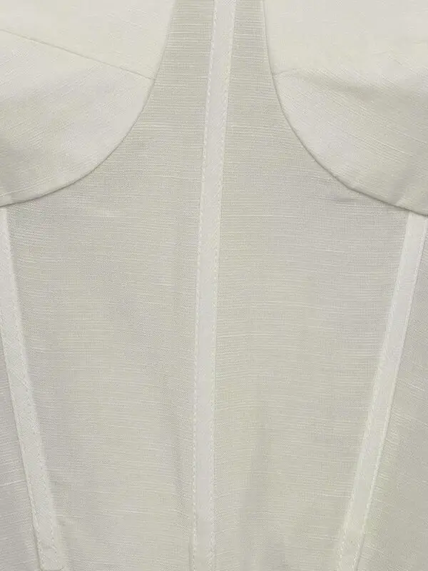 Shona Joy Structured Panel Corset Top Cotton Slub