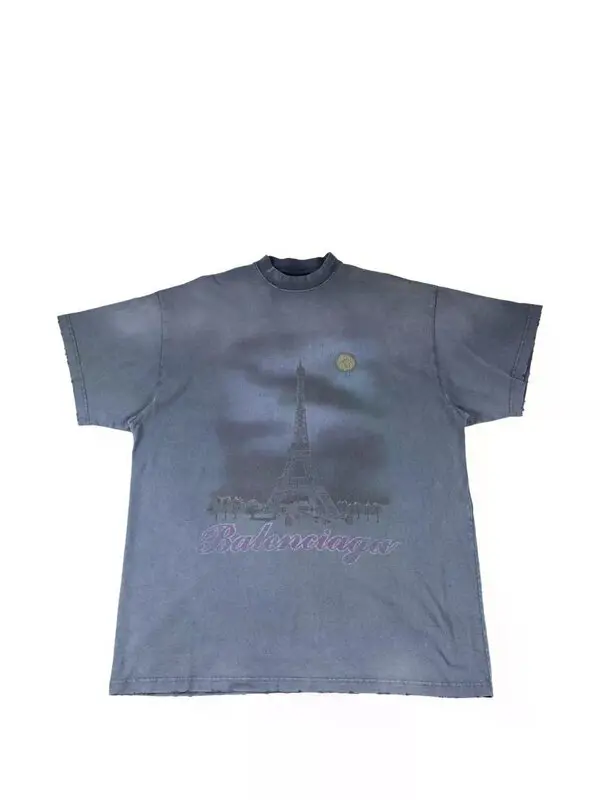 Balenciaga Paris Moon-print Oversized T-shirt