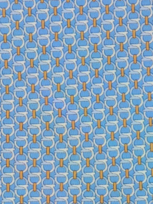 FERRAGAMO Gancini Links Print Silk Neck Tie