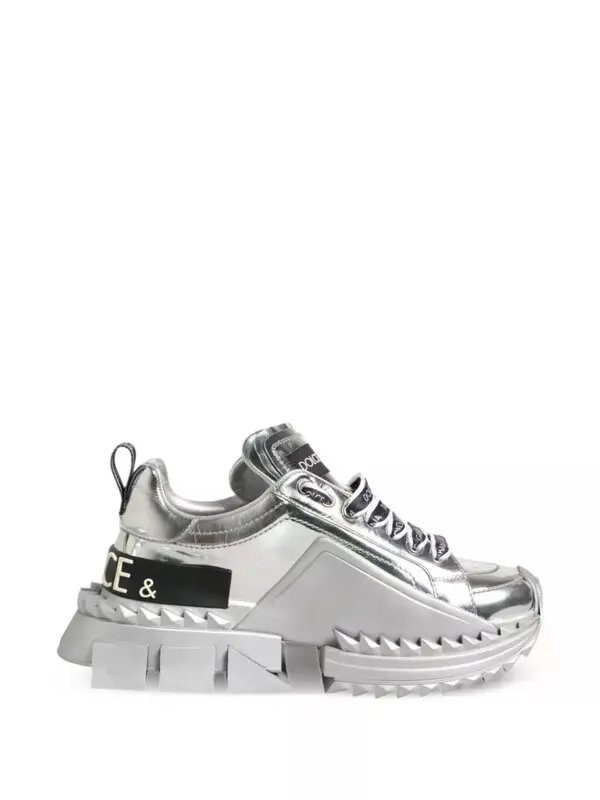 Dolce & Gabbana Super Queen Sneakers With Metallic Finish