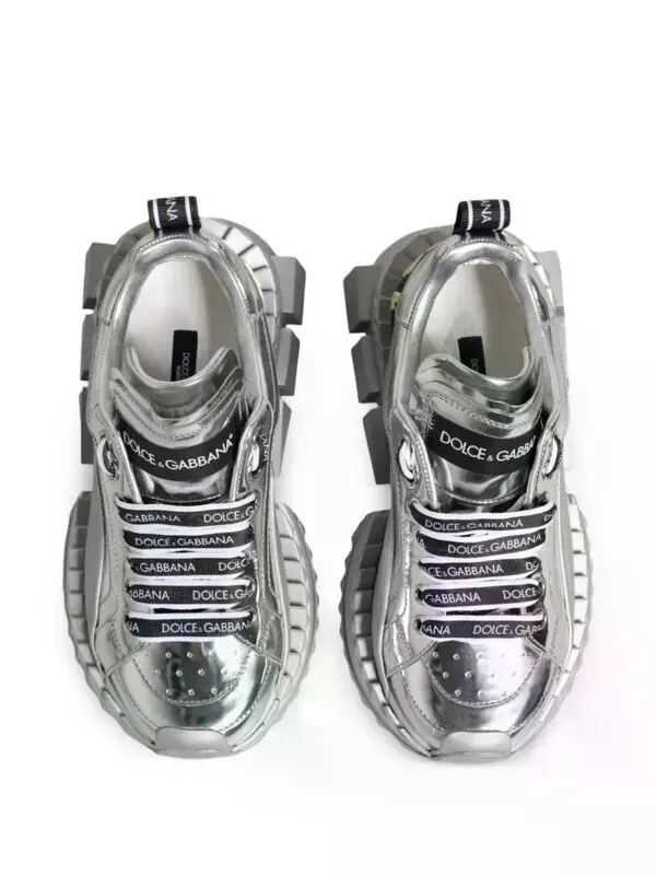 Dolce & Gabbana Super Queen Sneakers With Metallic Finish