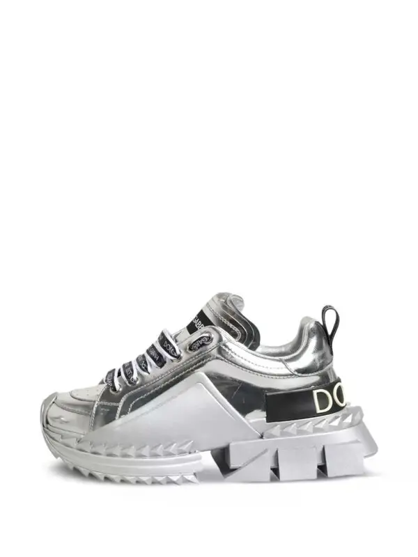 Dolce & Gabbana Super Queen Sneakers With Metallic Finish