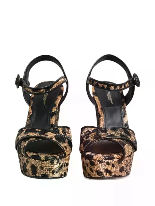 Dolce & Gabbana Leopard-print Platform Wedge Sandals