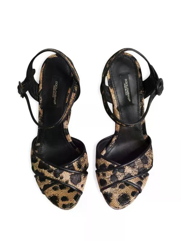Dolce & Gabbana Leopard-print Platform Wedge Sandals