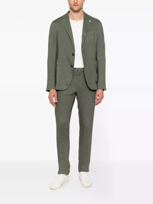 MANUEL RITZ Notched-lapel Single-breasted Linen Suit