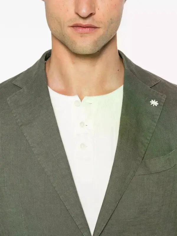 MANUEL RITZ Notched-lapel Single-breasted Linen Suit