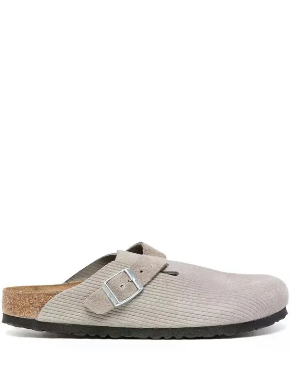 BIRKENSTOCK Boston Embossed Suede Clogs