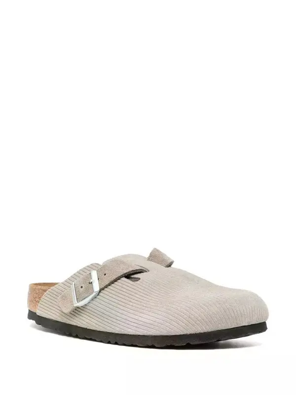 BIRKENSTOCK Boston Embossed Suede Clogs